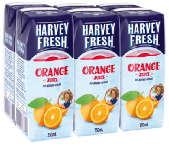 Harvey Fresh Juice 6x250ml - ORANGE