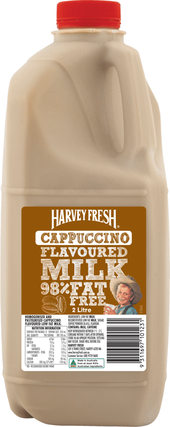 Harvey Fresh Cappuccino Flav Milk Btl 2L