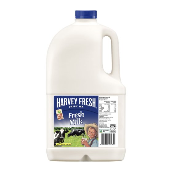 Harvey Fresh Milk 3L - FULL CREAM